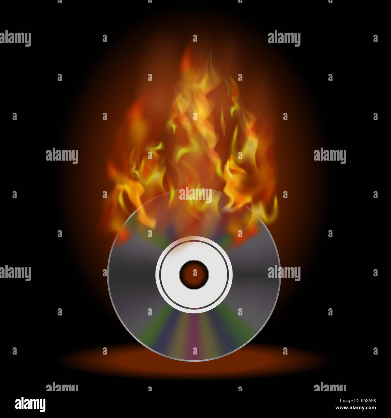 Burn cd rom Stock Vector Images - Alamy