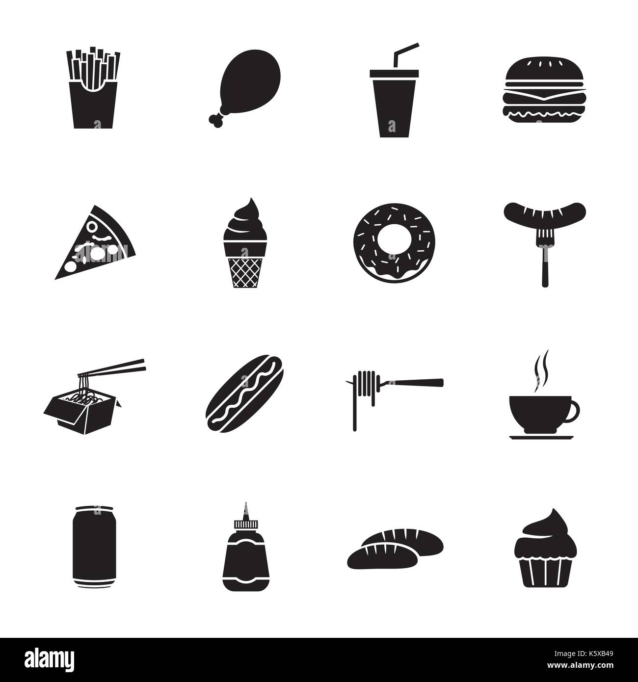 fast food icon Stock Vector Image & Art - Alamy