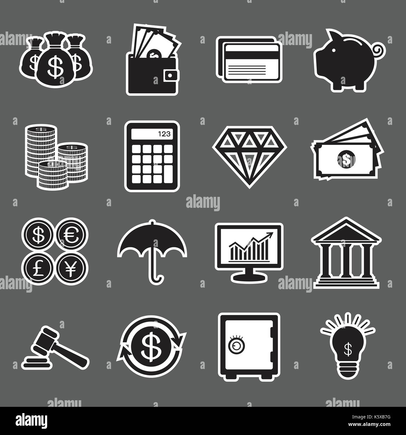 Finance sticker icon Stock Vector Image & Art - Alamy