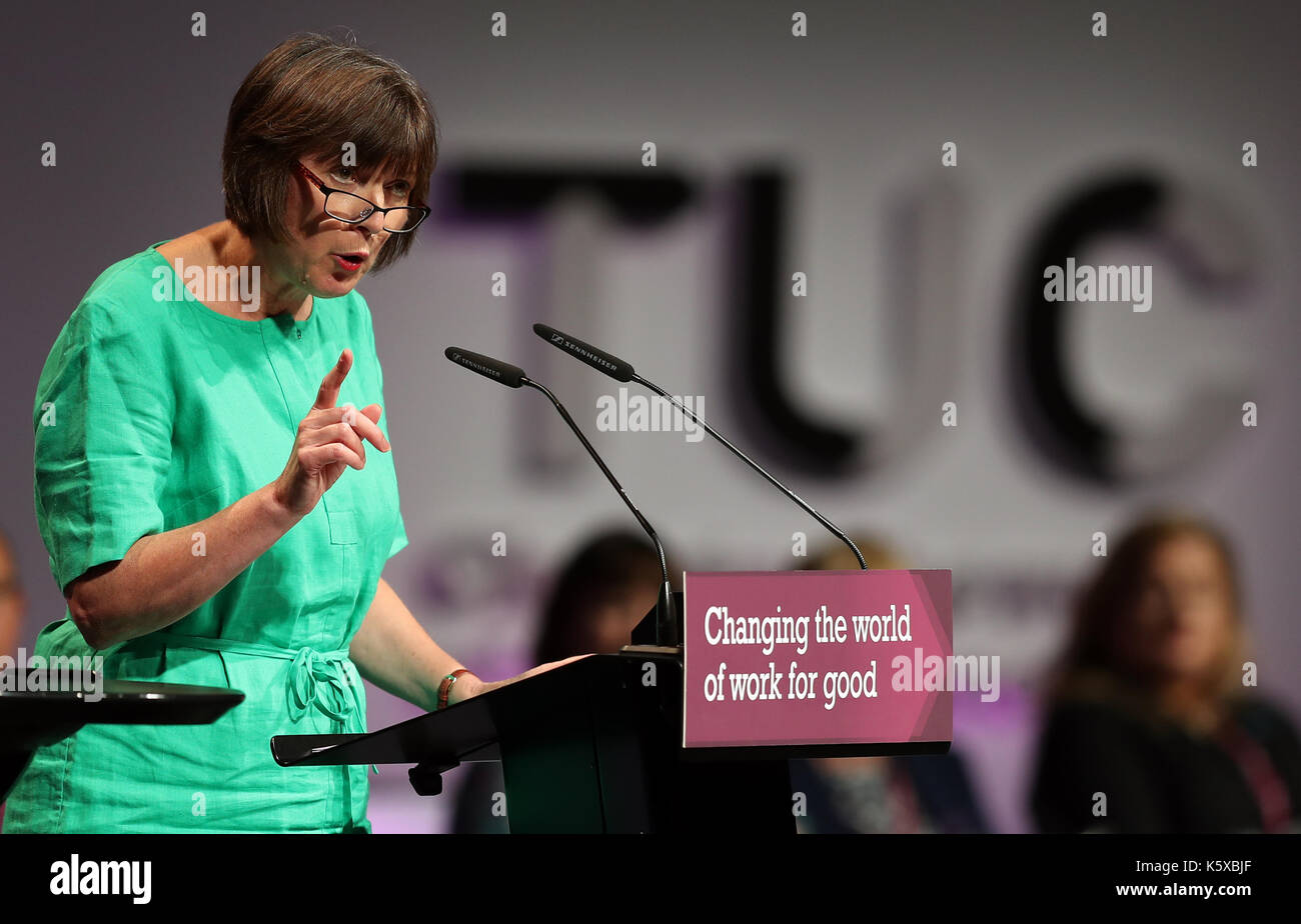 TUC General Secretary Frances O'Grady speaking at the TUC conference at ...