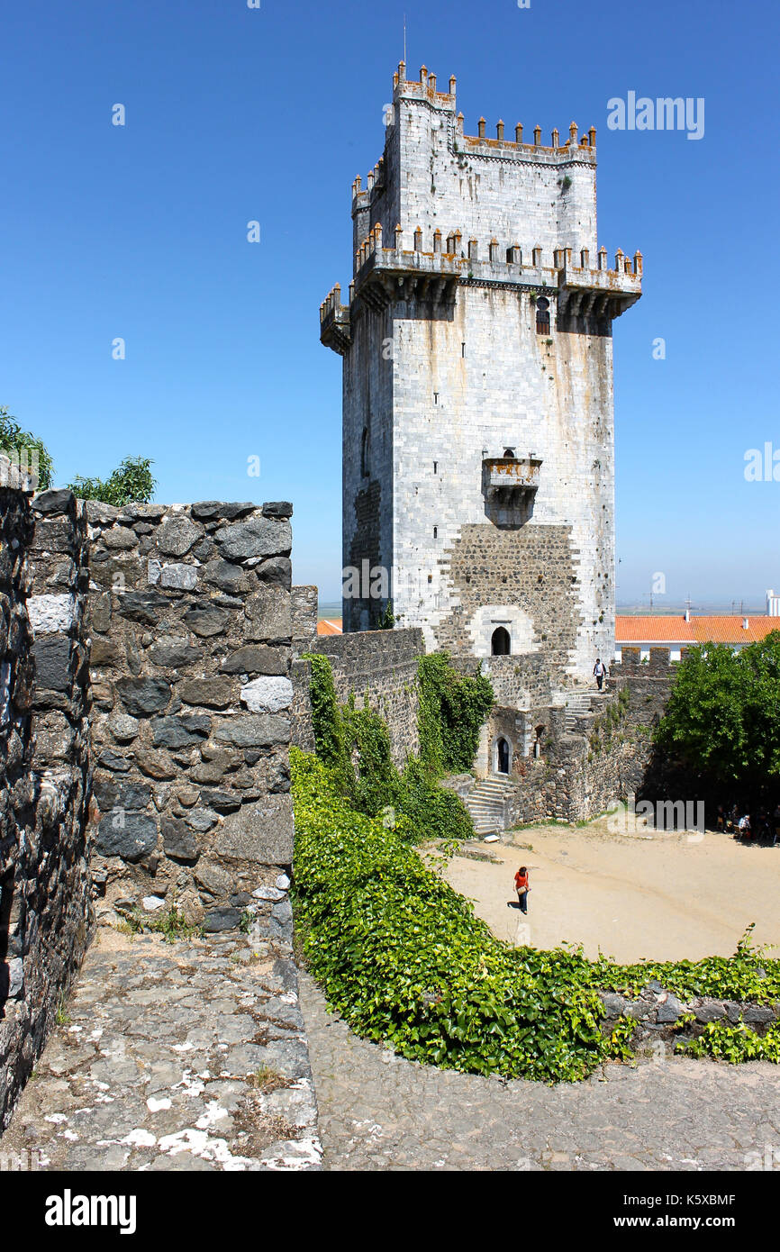 The Castle of Beja, a medieval castle in the Portuguese city of Beja ...