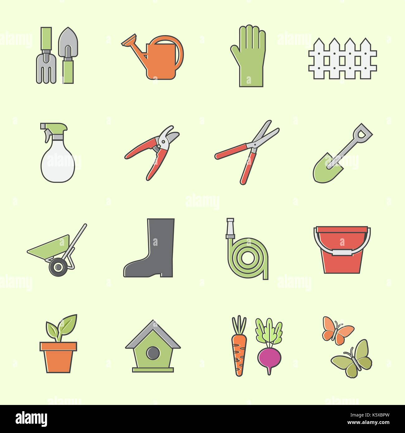 Lawn tools Stock Vector Images - Alamy