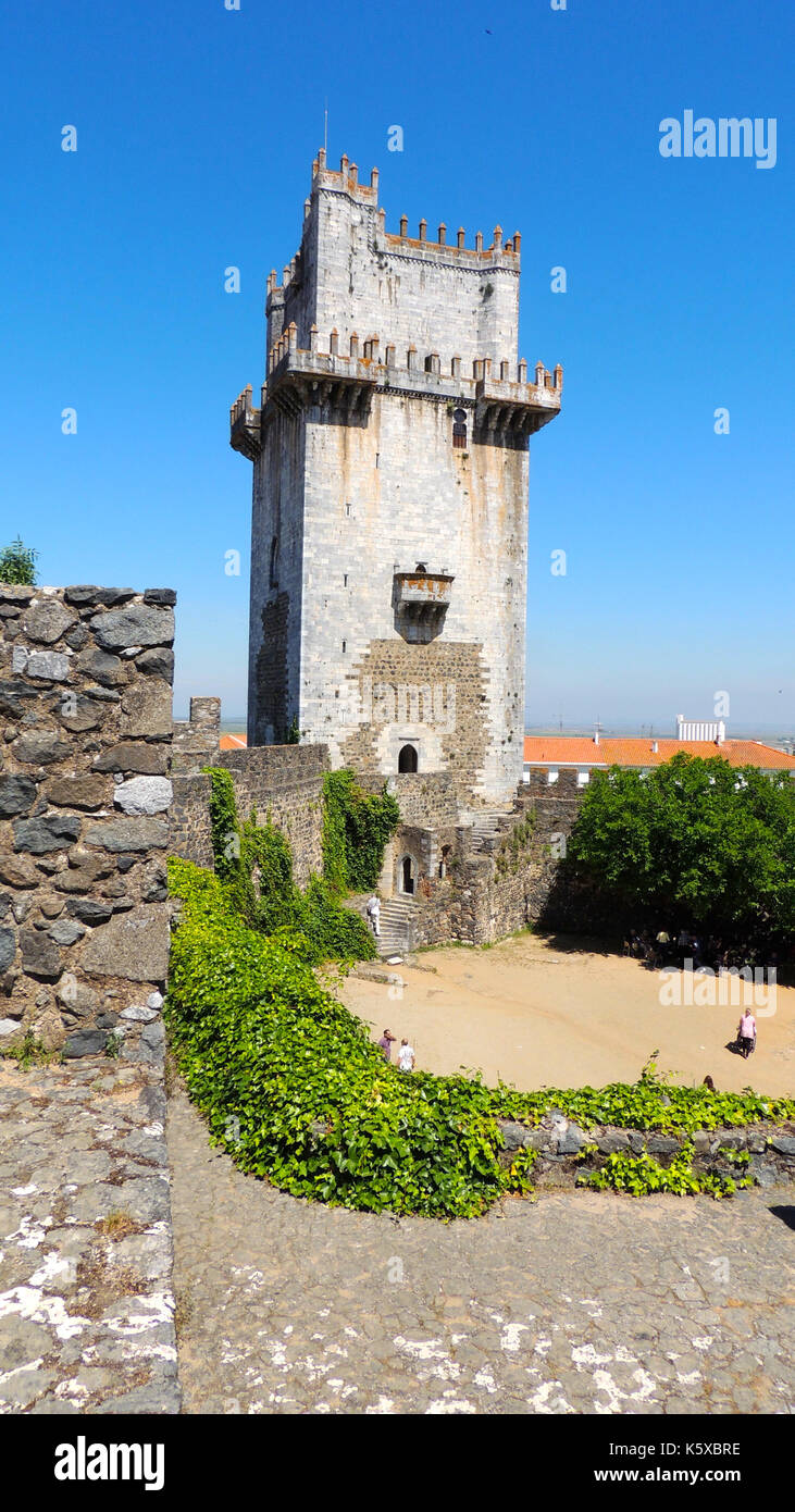 The Castle of Beja, a medieval castle in the Portuguese city of Beja ...