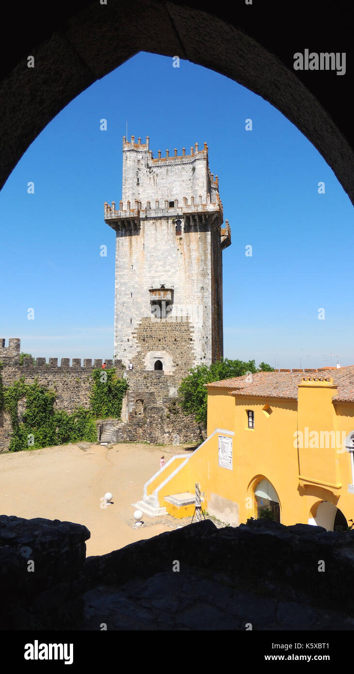 The Castle of Beja, a medieval castle in the Portuguese city of Beja ...