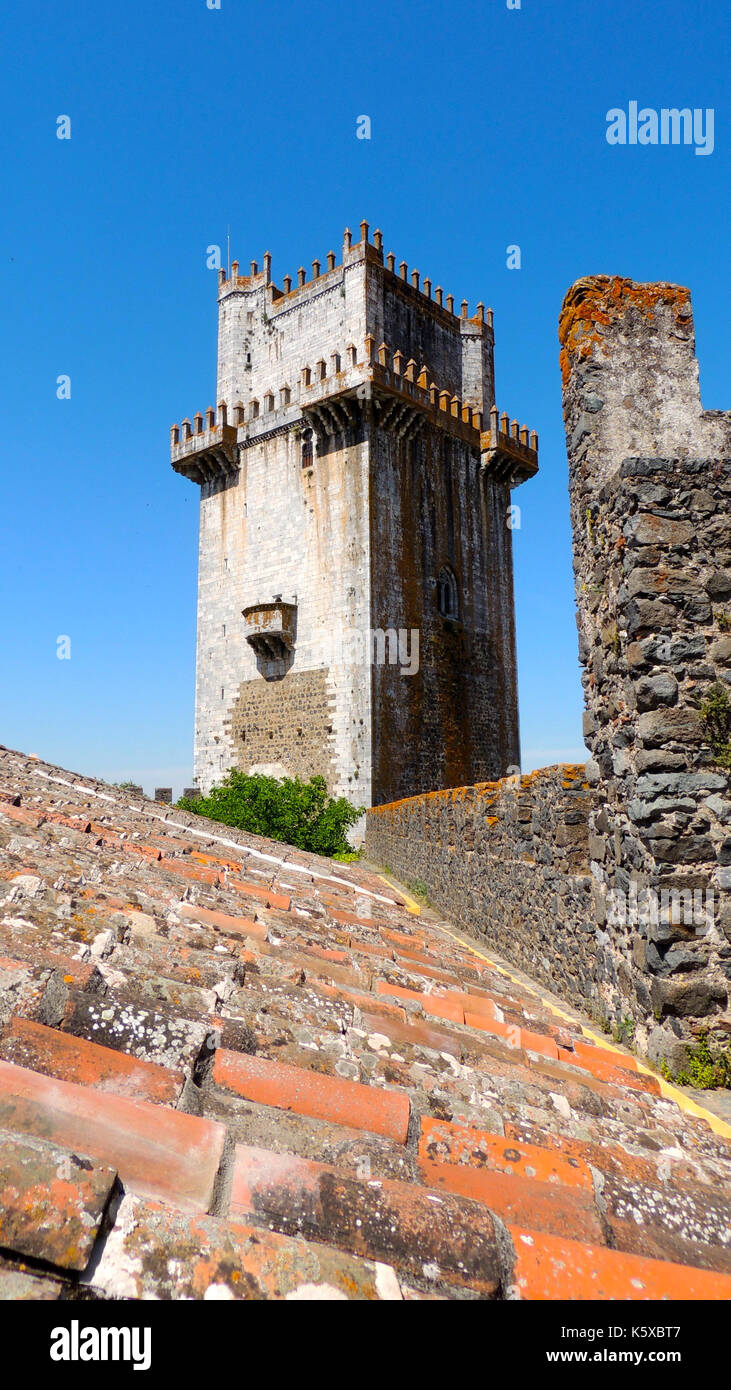 The Castle of Beja, a medieval castle in the Portuguese city of Beja ...