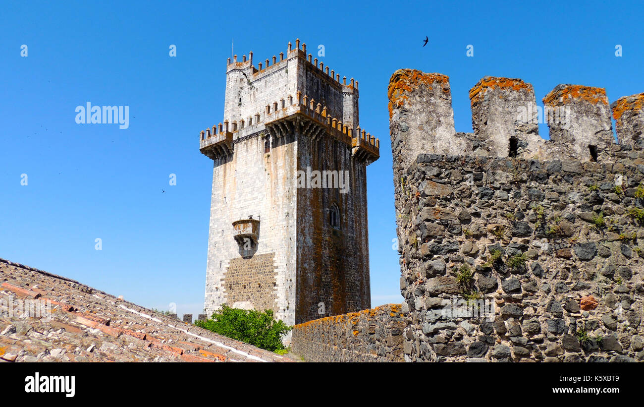 The Castle of Beja, a medieval castle in the Portuguese city of Beja ...