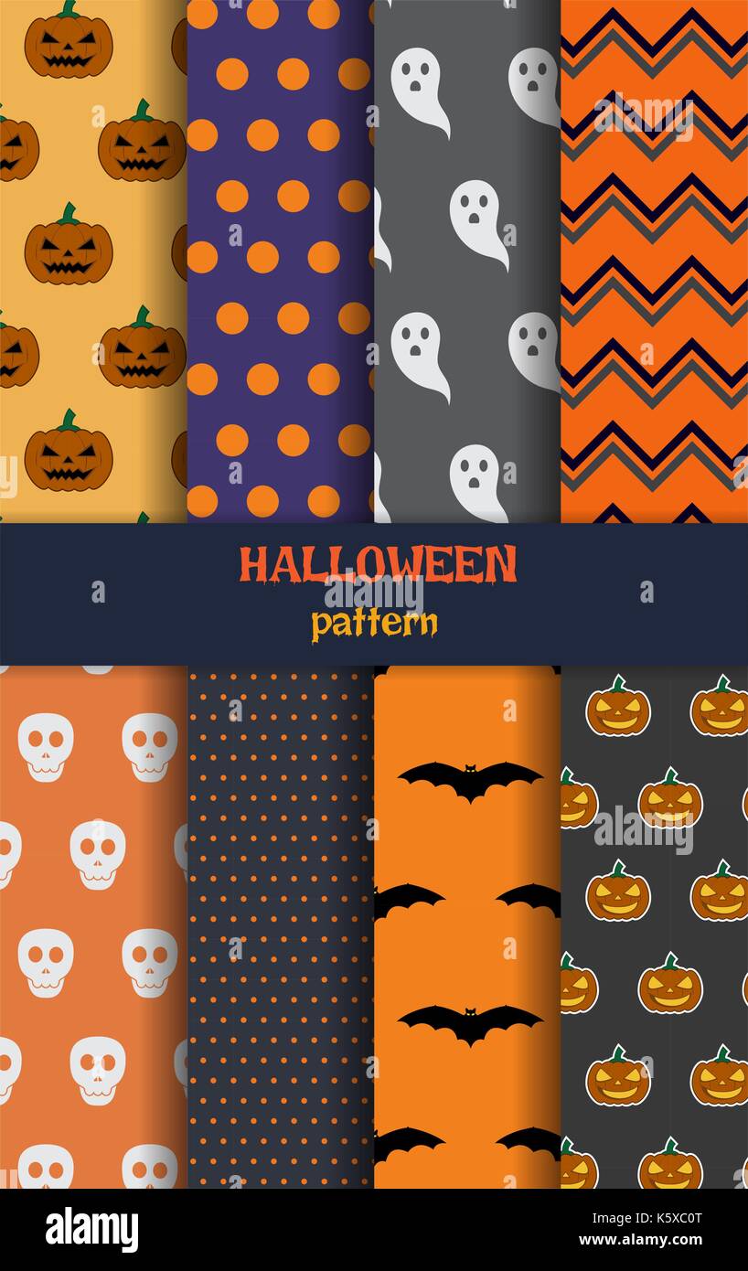 halloween pattern set Stock Vector Image & Art - Alamy