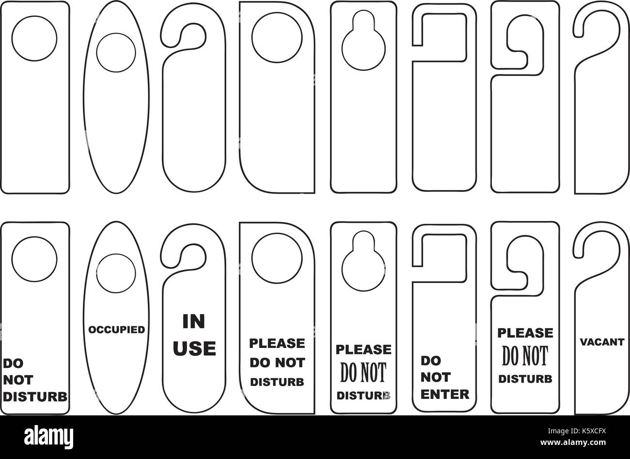 Warning on door in Stock Vector Images - Alamy