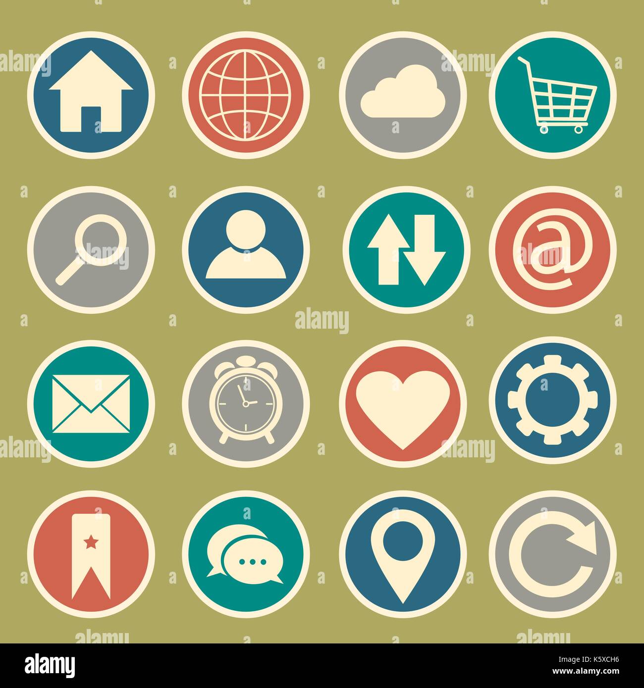 Website and Internet Icons Stock Vector Image & Art - Alamy