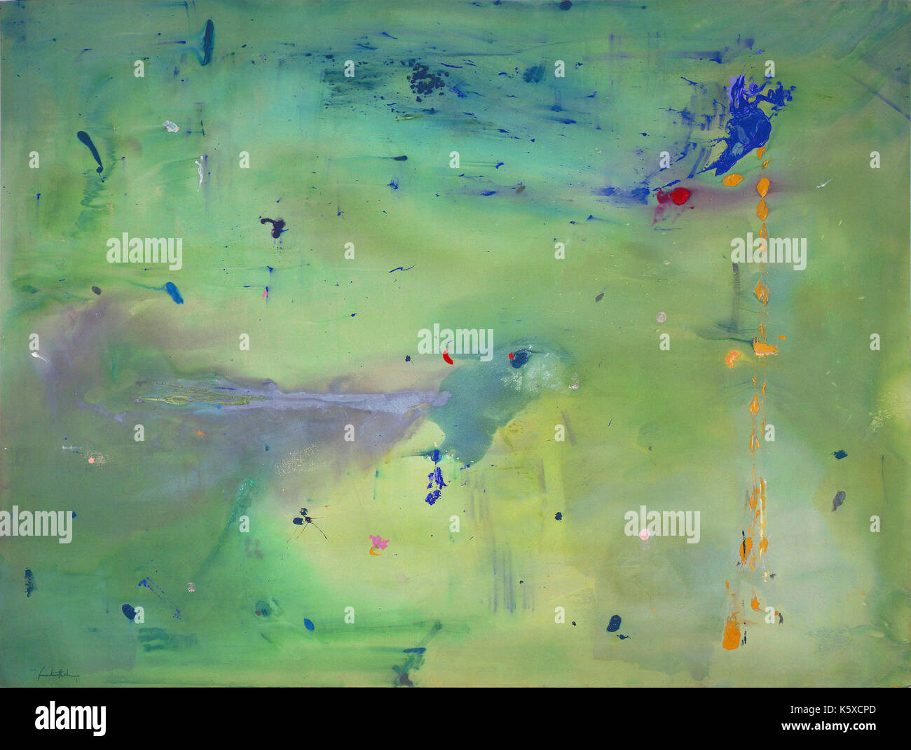 Helen Frankenthaler, A Green Thought in a Green Shade 1981 Stock Photo ...