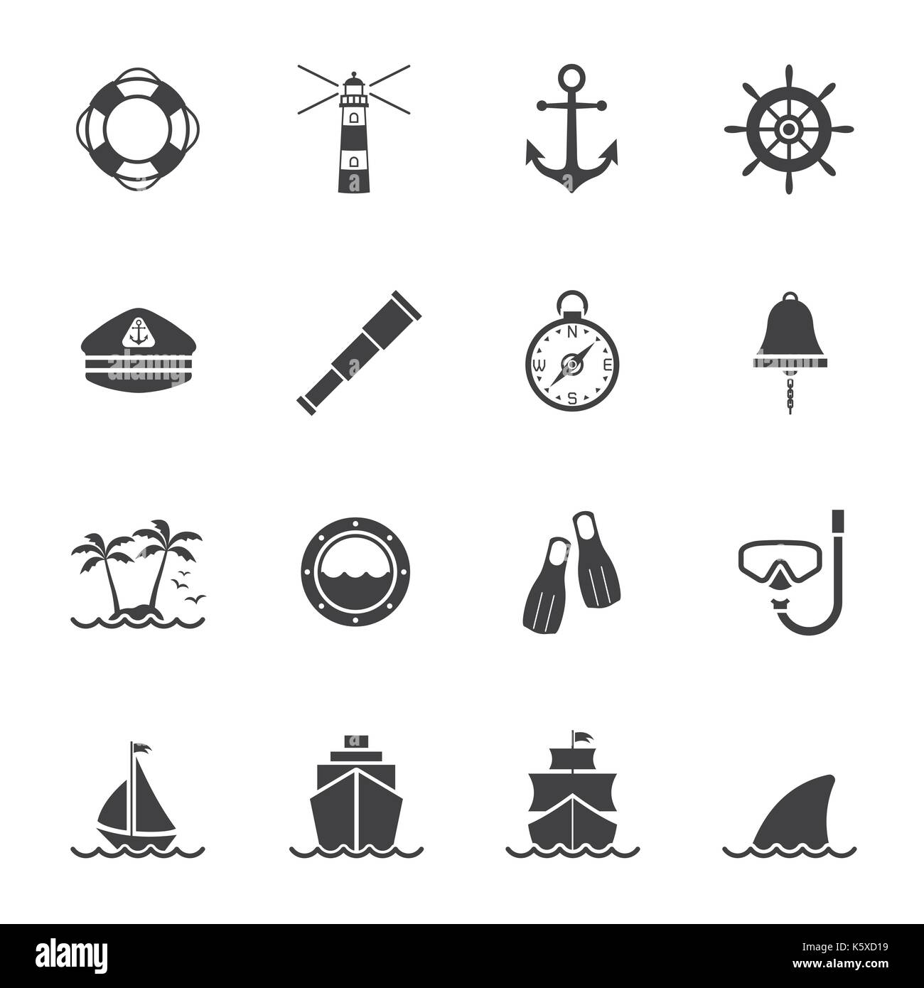 Marine and nautical icon Stock Vector Image & Art - Alamy