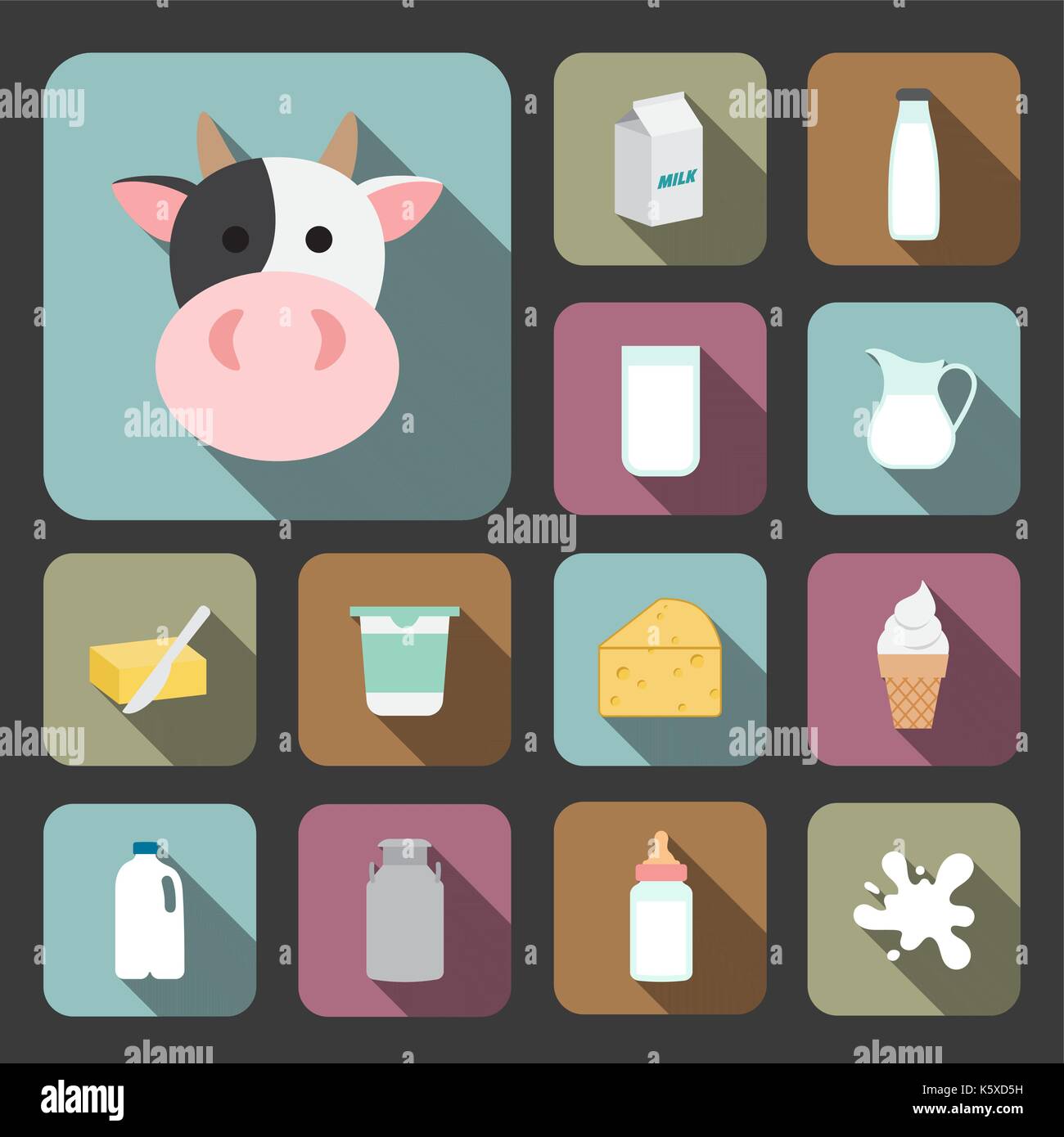 Butter glass milk fresh Stock Vector Images - Alamy