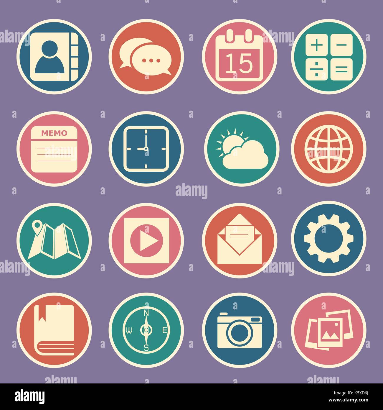 Compass calendar Stock Vector Images - Alamy