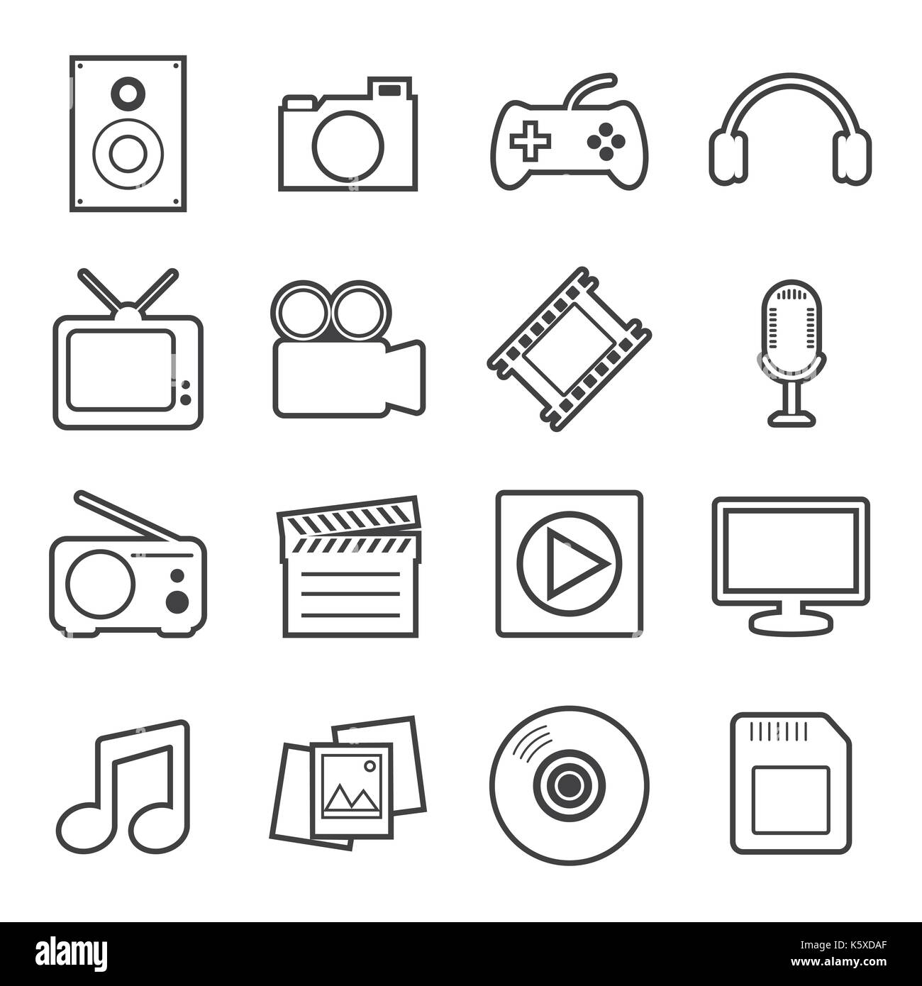 Multimedia icon hi-res stock photography and images - Alamy