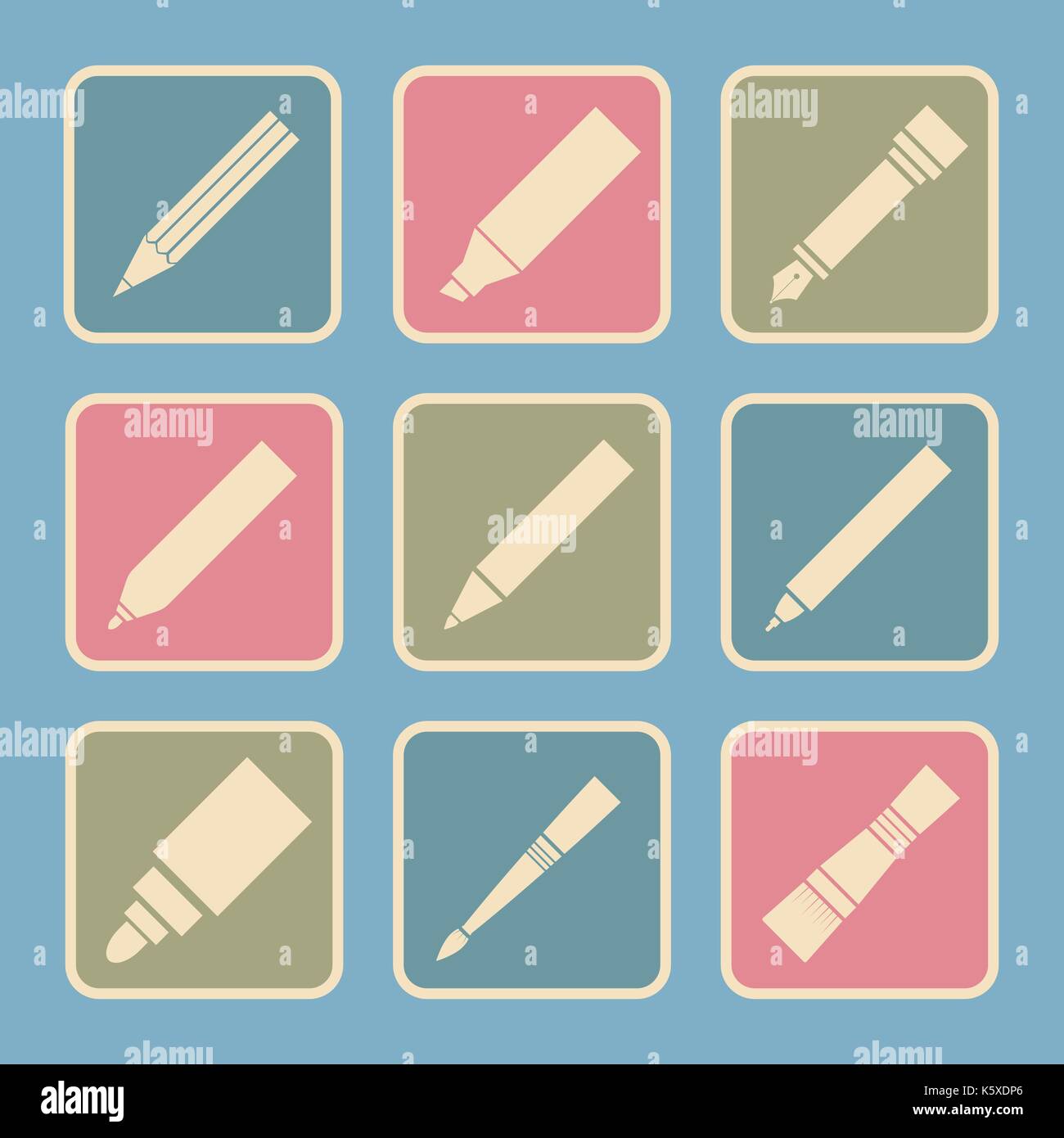 drawing and writing tool icon Stock Vector Image & Art - Alamy