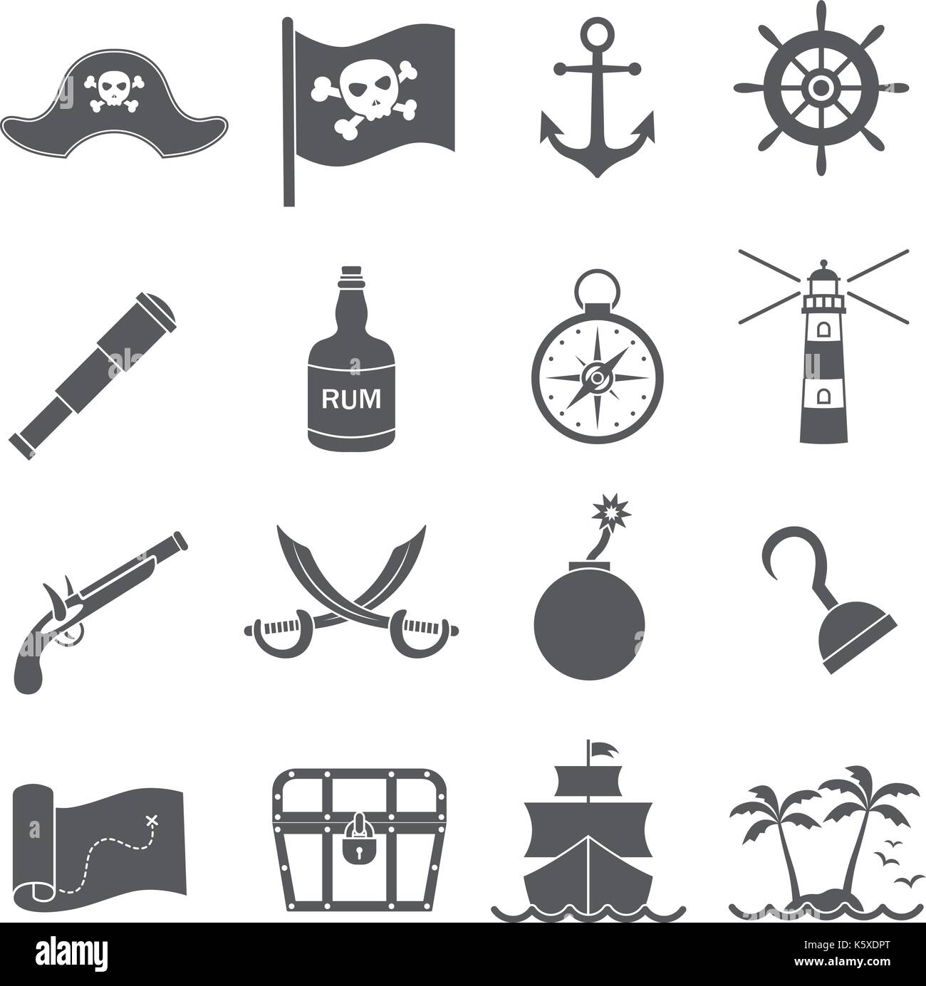 Pirate ship wheel icon Stock Vector Images - Alamy