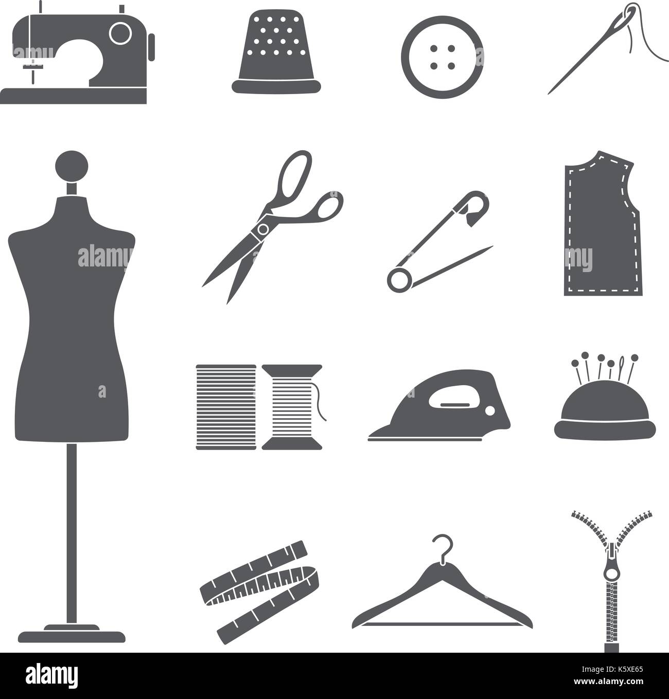 sewing icons set Stock Vector Image & Art - Alamy