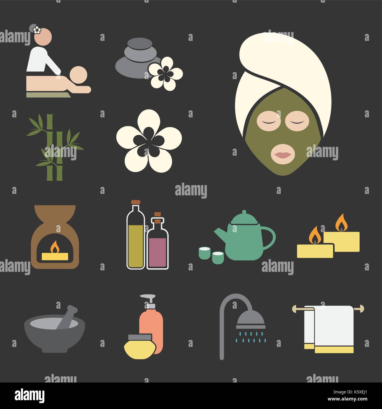 Spa icon Stock Vector Images - Alamy