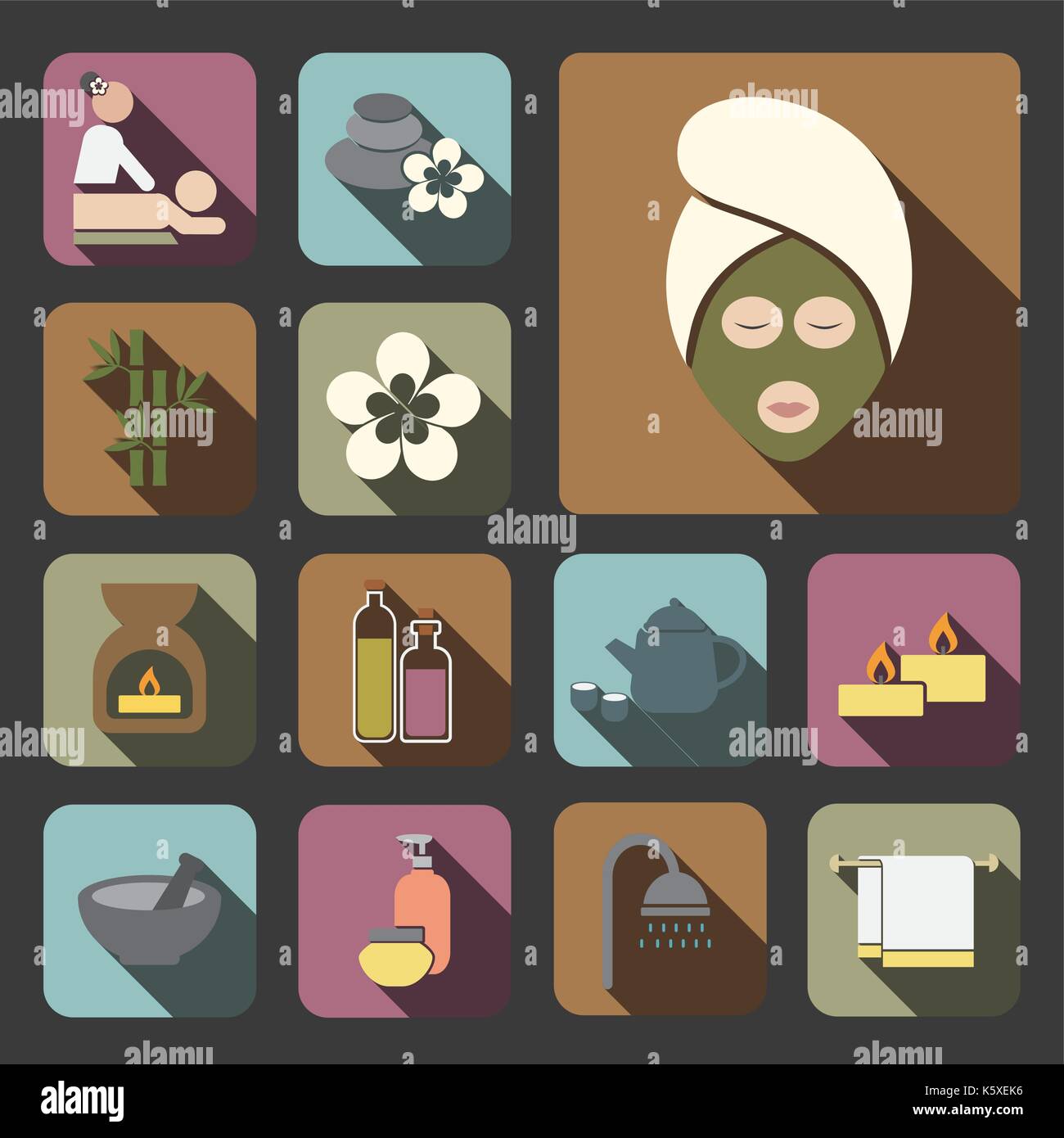 Spa icon Stock Vector Images - Alamy