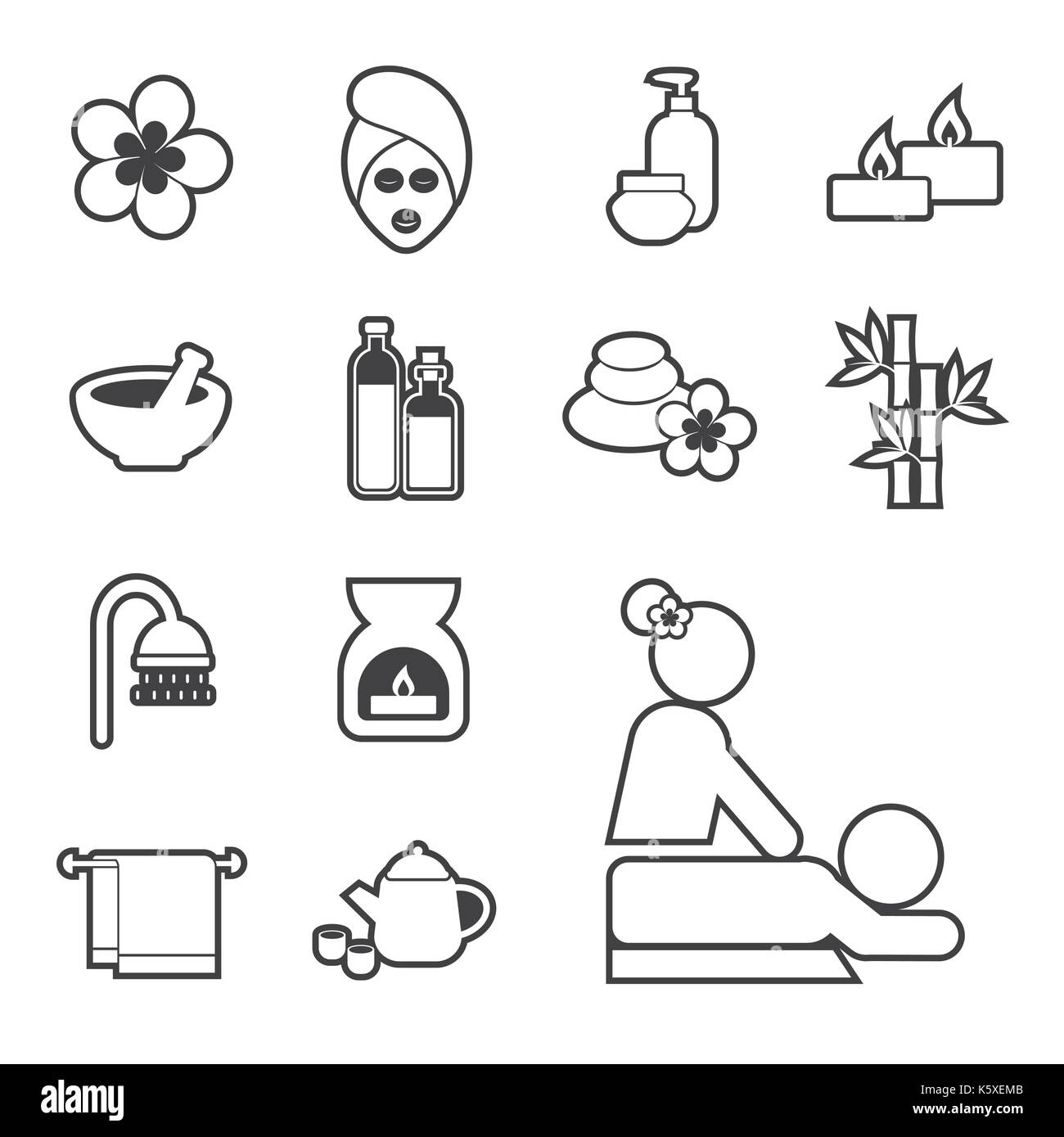 Spa stones icon Black and White Stock Photos & Images - Alamy