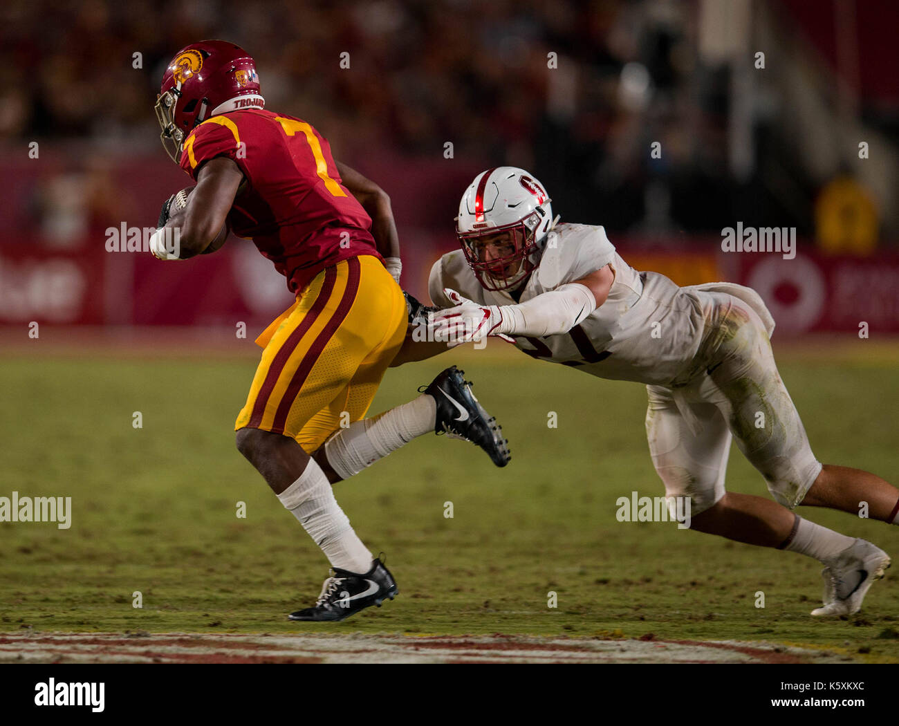 Los Angeles, CA, USA. 09th Sep, 2017. Stanford inside linebacker (27 ...