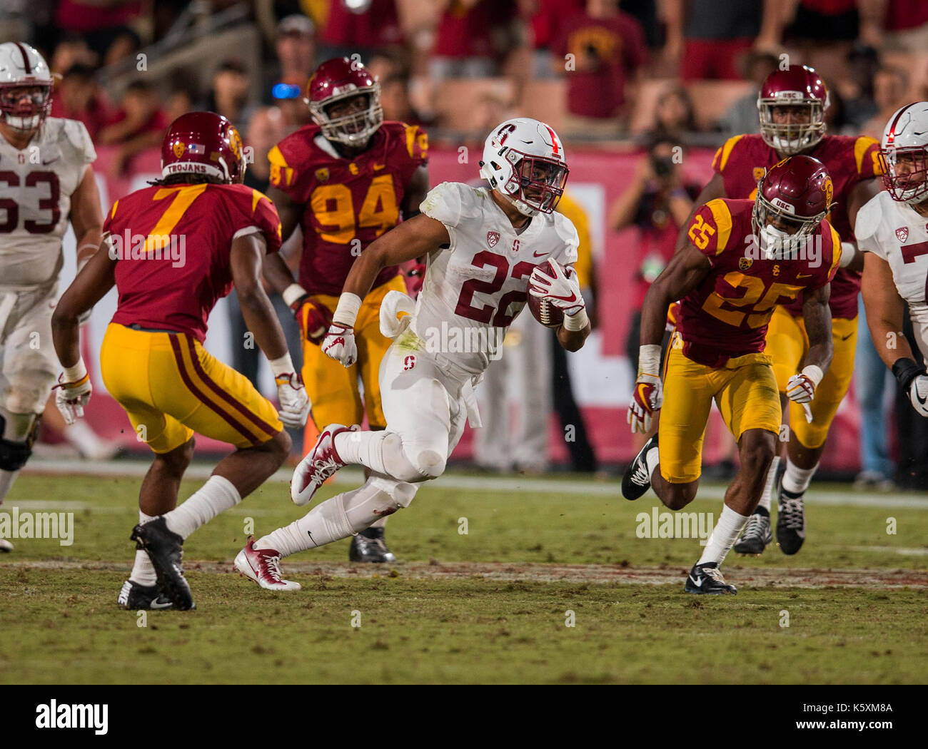Los Angeles, CA, USA. 09th Sep, 2017. Stanford running back (22 ...