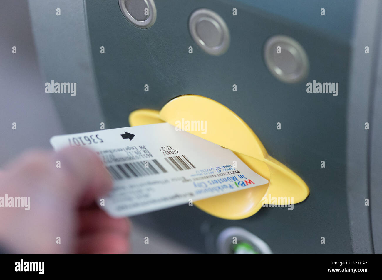 Muenster, Germany. 8th Sep, 2017. A parking machine in a multi-storey ...