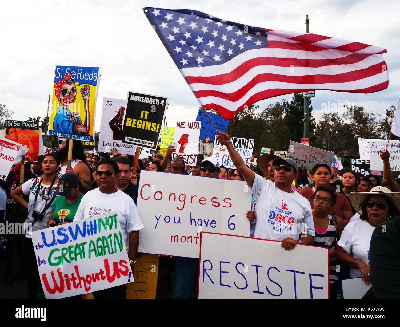 September 11 2017 Los Angeles, California, DACA march through Los ...