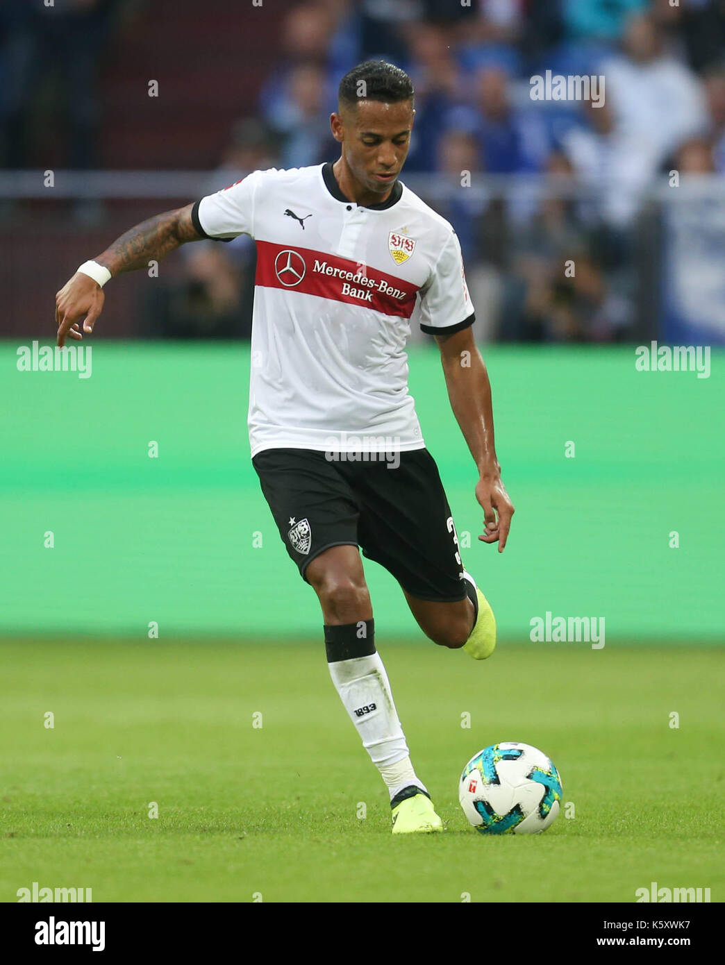 Gelsenkirchen, Germany. 10th Sep, 2017. Stuttgart's Dennis Aogo during ...