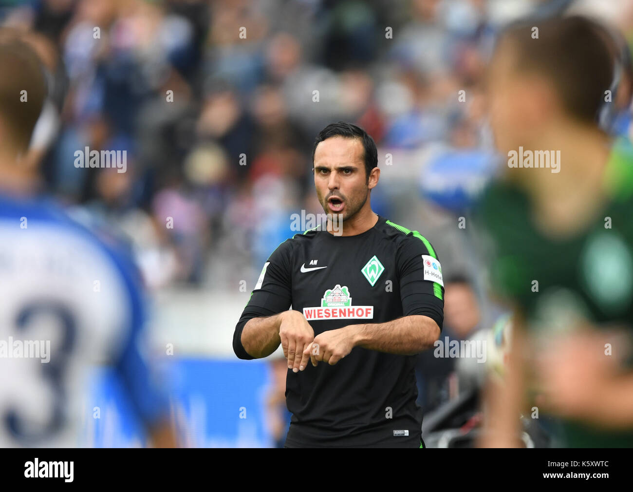 Berlin, Germany. 10th Sep, 2017. Bremen's head coach Alexander Nouri ...