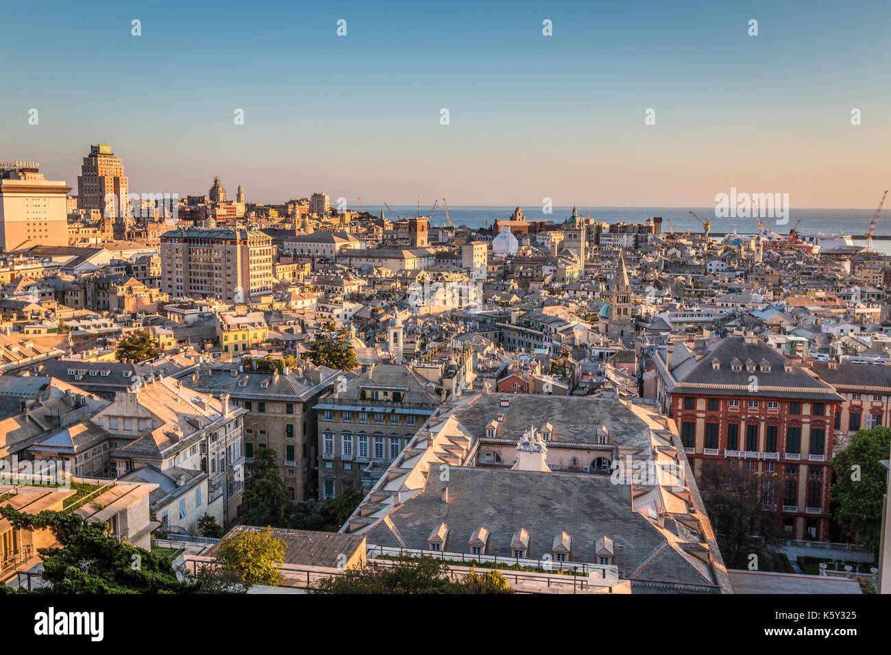 Nice view of Genoa Italy Stock Photo - Alamy