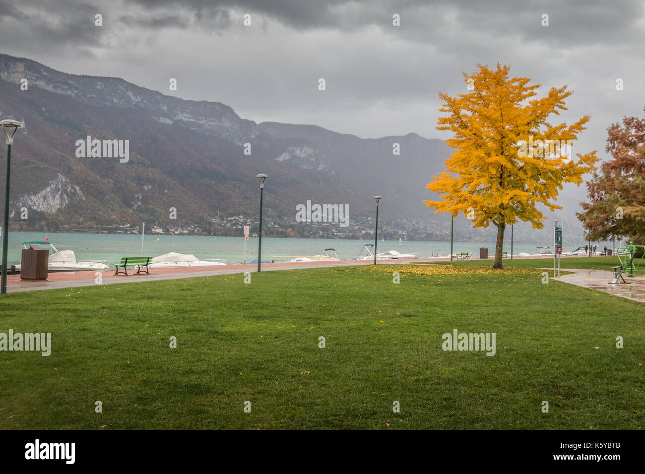 Autumn in Lake Annecy in France Stock Photo - Alamy