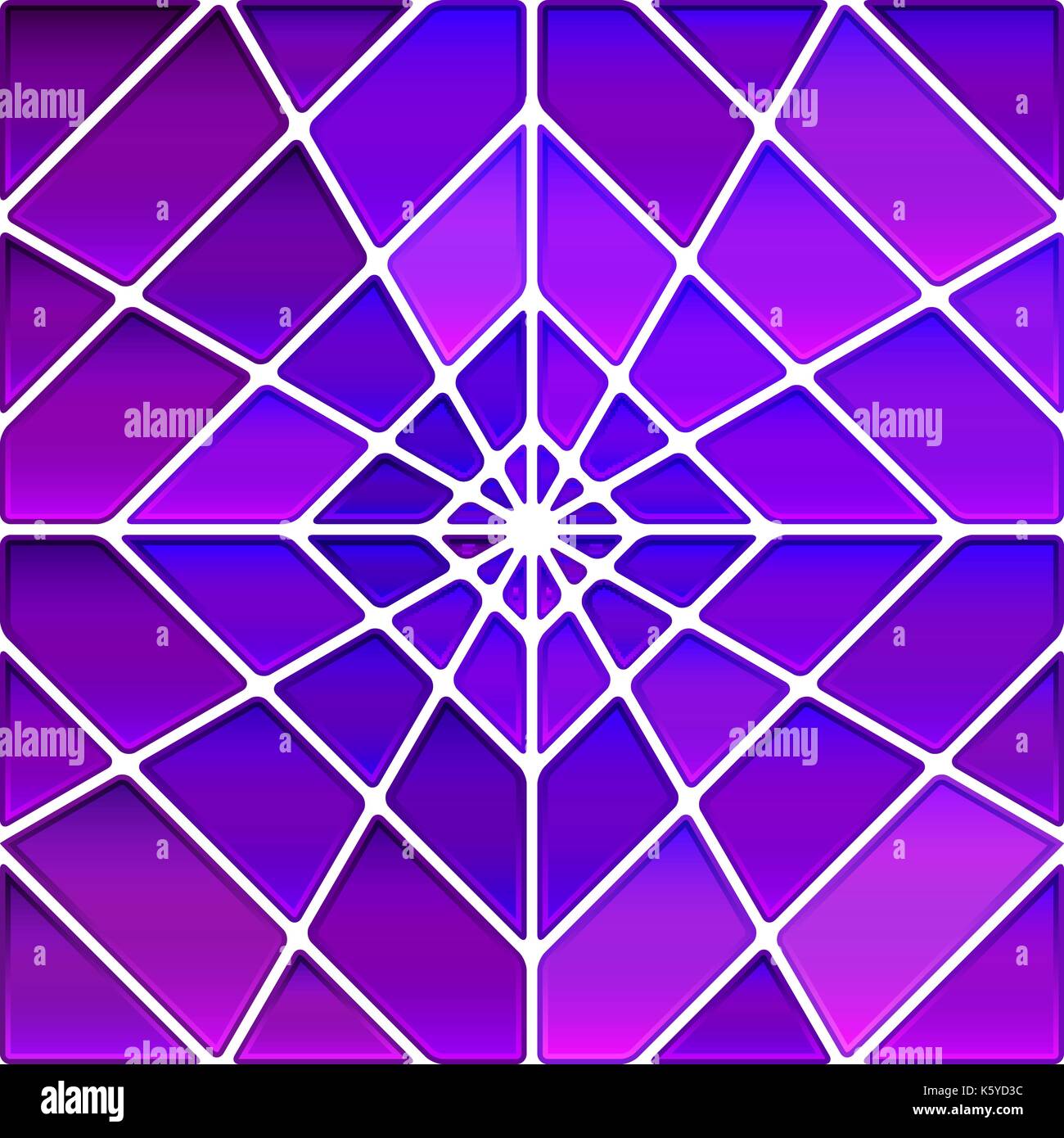 abstract vector stained-glass mosaic background - violet rhombus Stock ...