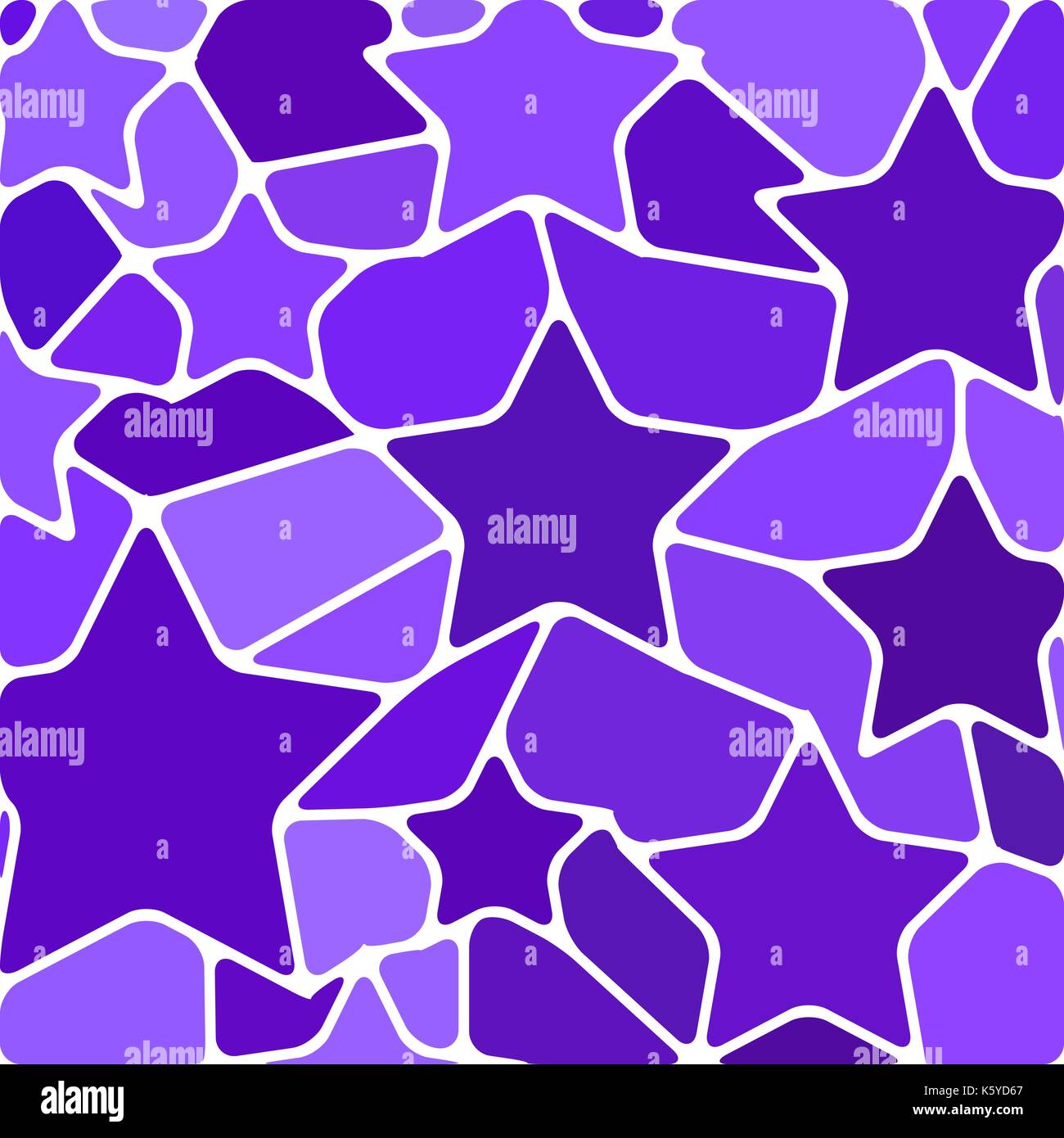 abstract vector stained-glass mosaic background - violet stars Stock ...