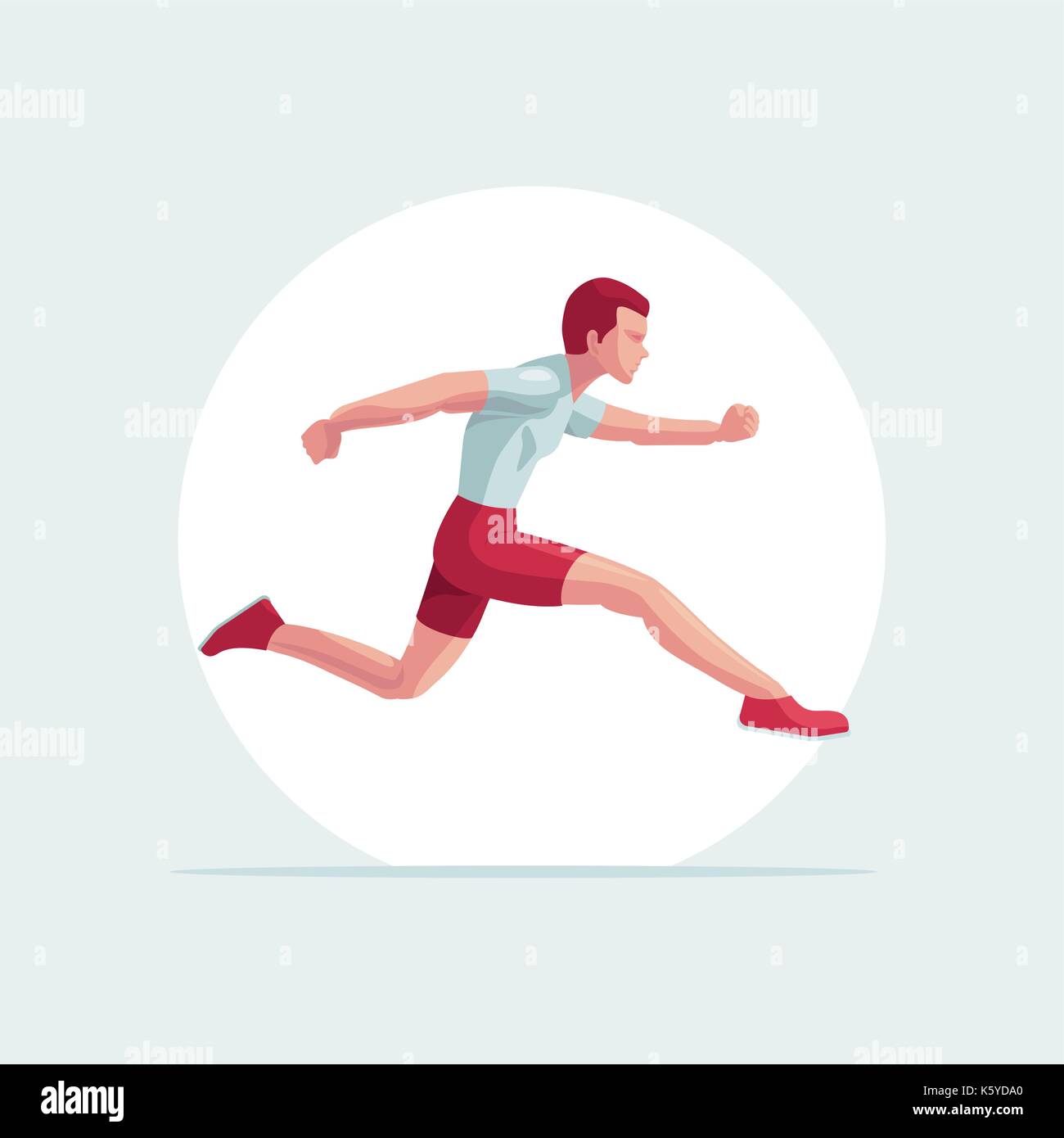 Vector illustration of running man. Easy editable global colors Stock ...
