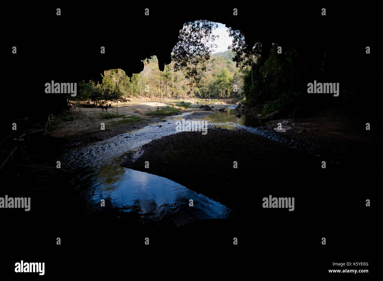 Beautiful Lod Cave in Soppong close to touristic Pai village full of ...