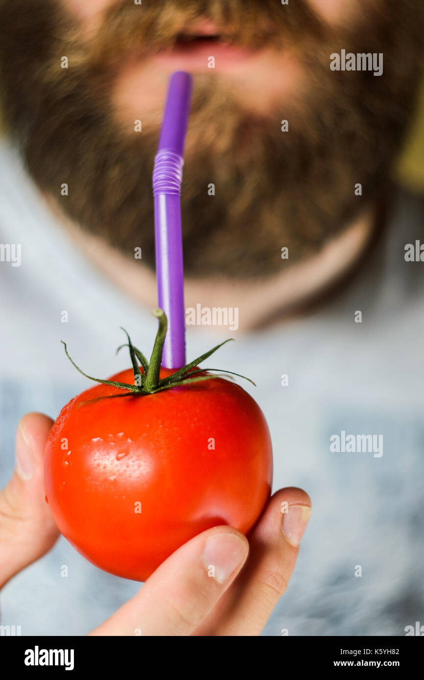 Man drink through a straw hi-res stock photography and images - Alamy