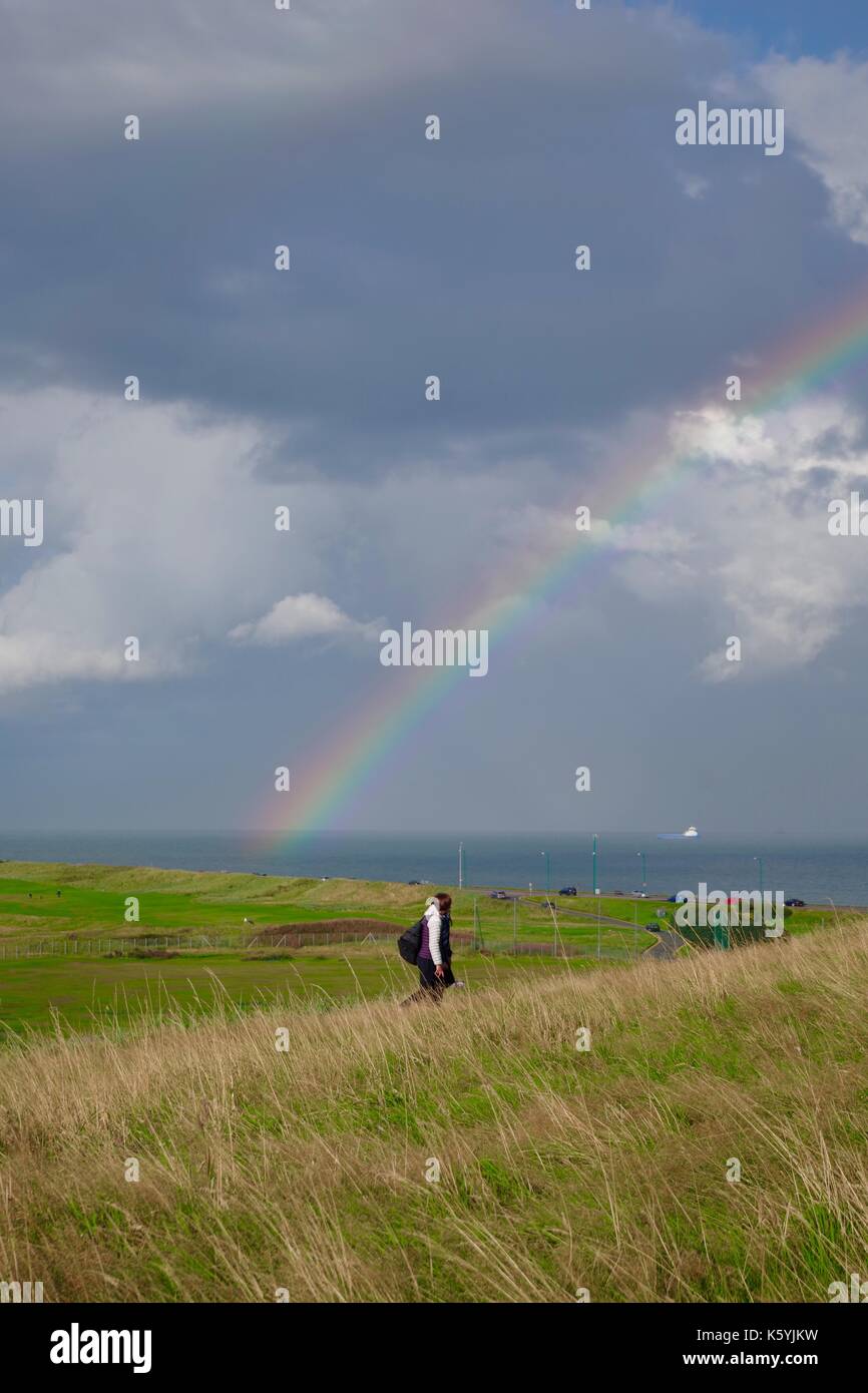 Rainbow lady walking hi-res stock photography and images - Alamy
