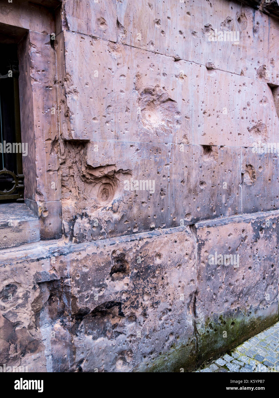 Bullet ridden buildings in Berlin Germany Stock Photo - Alamy