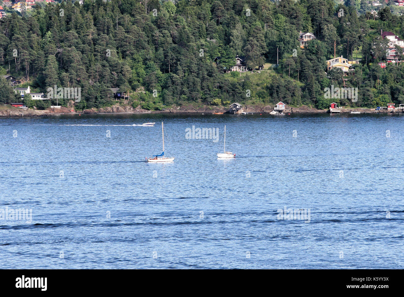 Oslofjord seen from hoved island in oslo in norway Stock Photo - Alamy