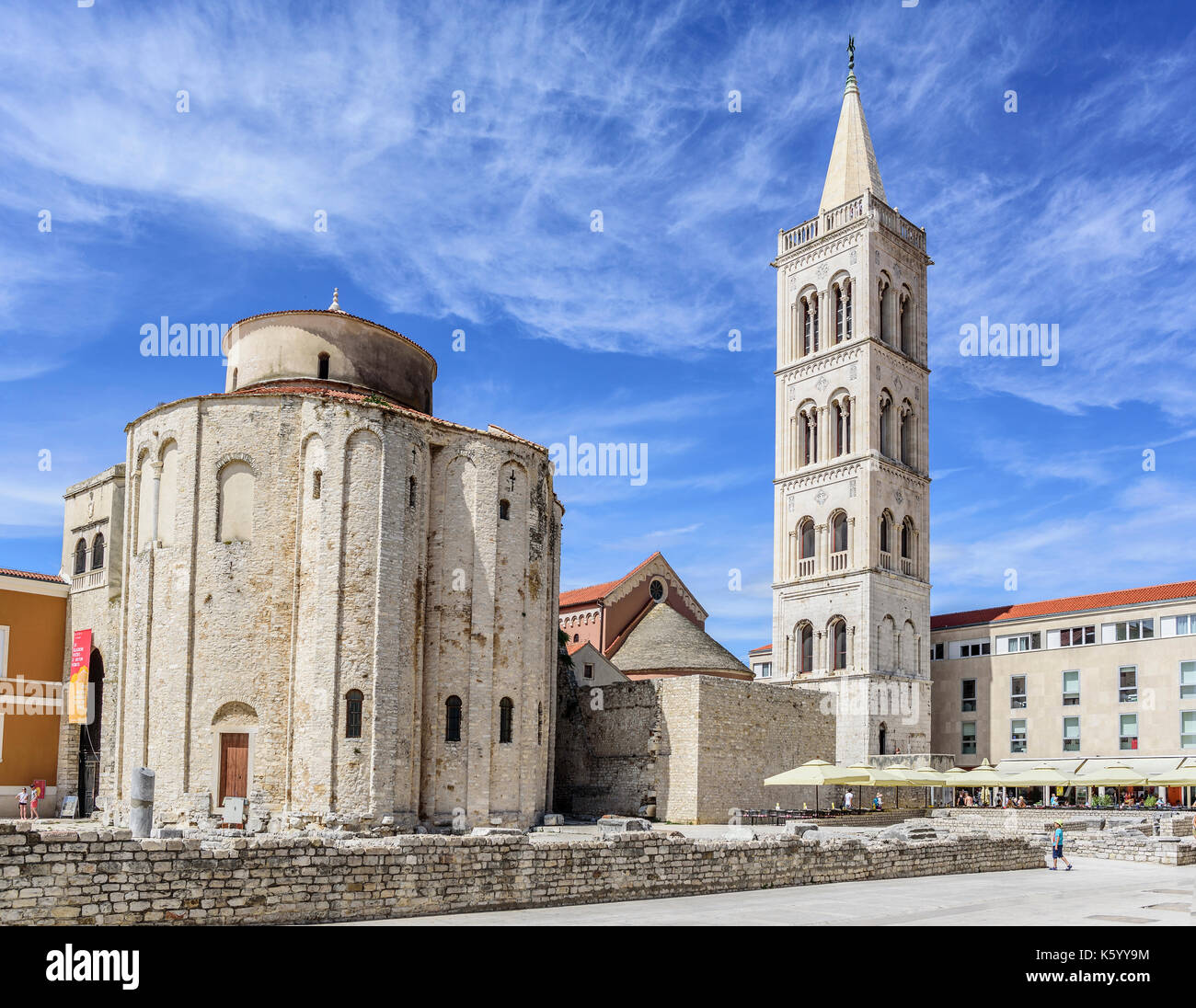 St. Donat church, forum and Cathedral of St. Anastasia bell tower in ...