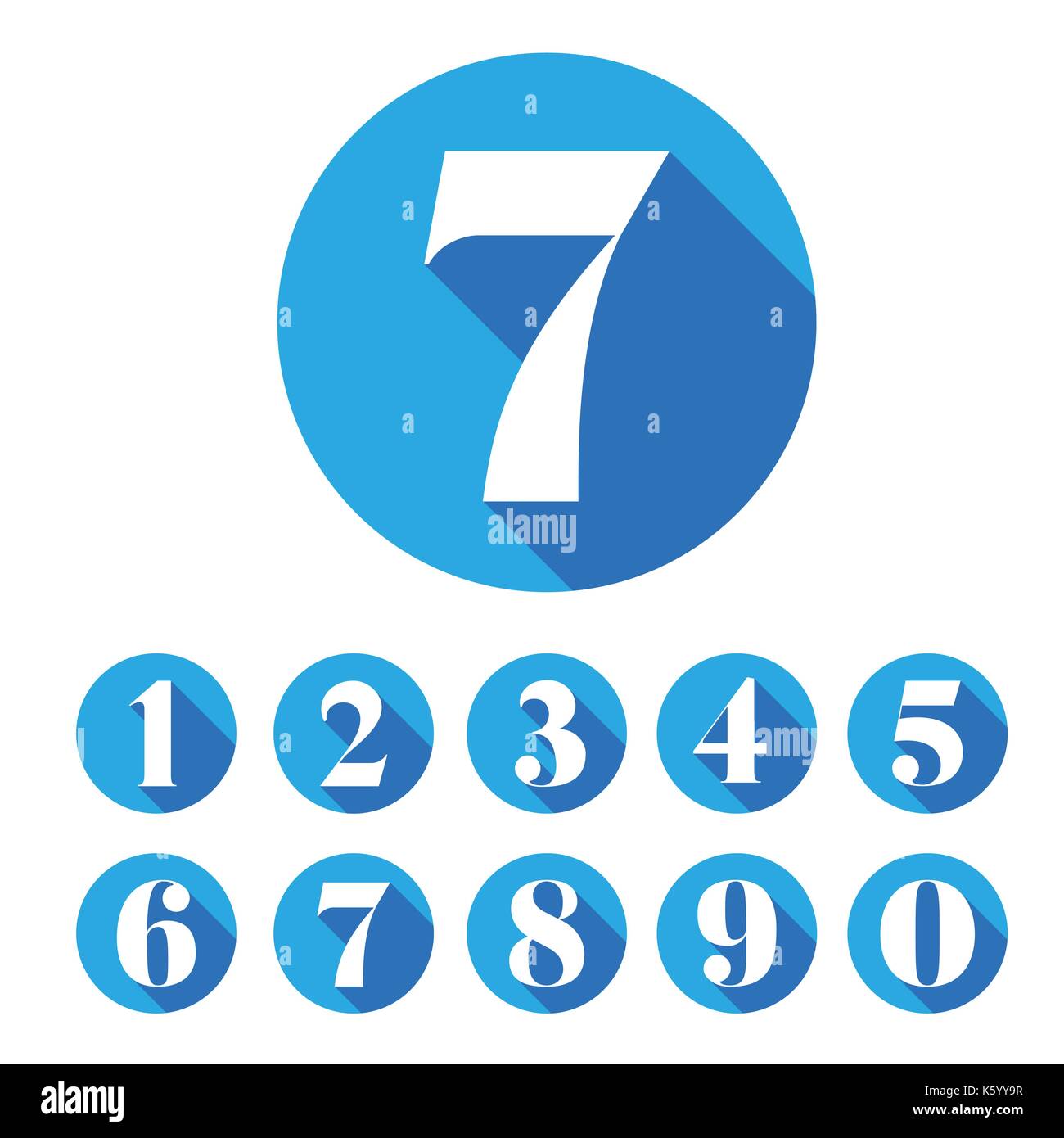 Vintage number set round blue vector Stock Vector Image & Art - Alamy