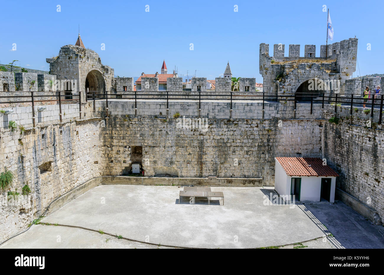 The walls of the old stone fortress Stock Photo - Alamy