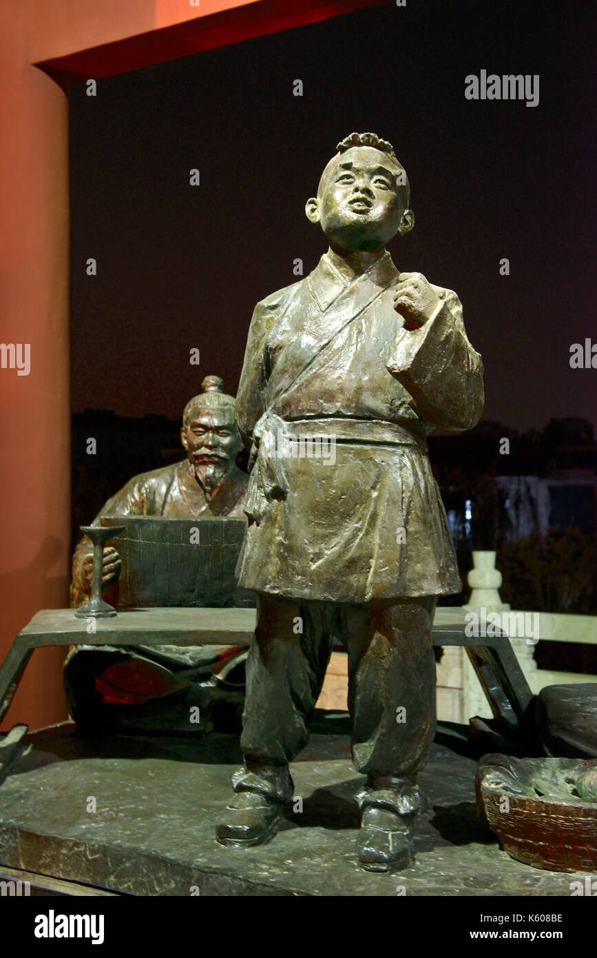 Dongzi Culture Park, Dezhou, China. Statue of Confucian philosopher ...