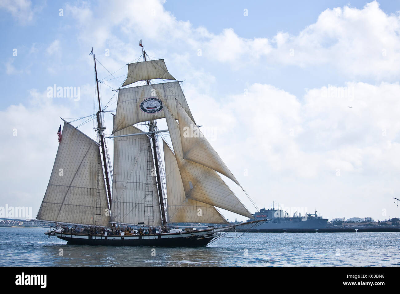 Replica of 1847 revenue cutter c w lawrence hi-res stock photography ...