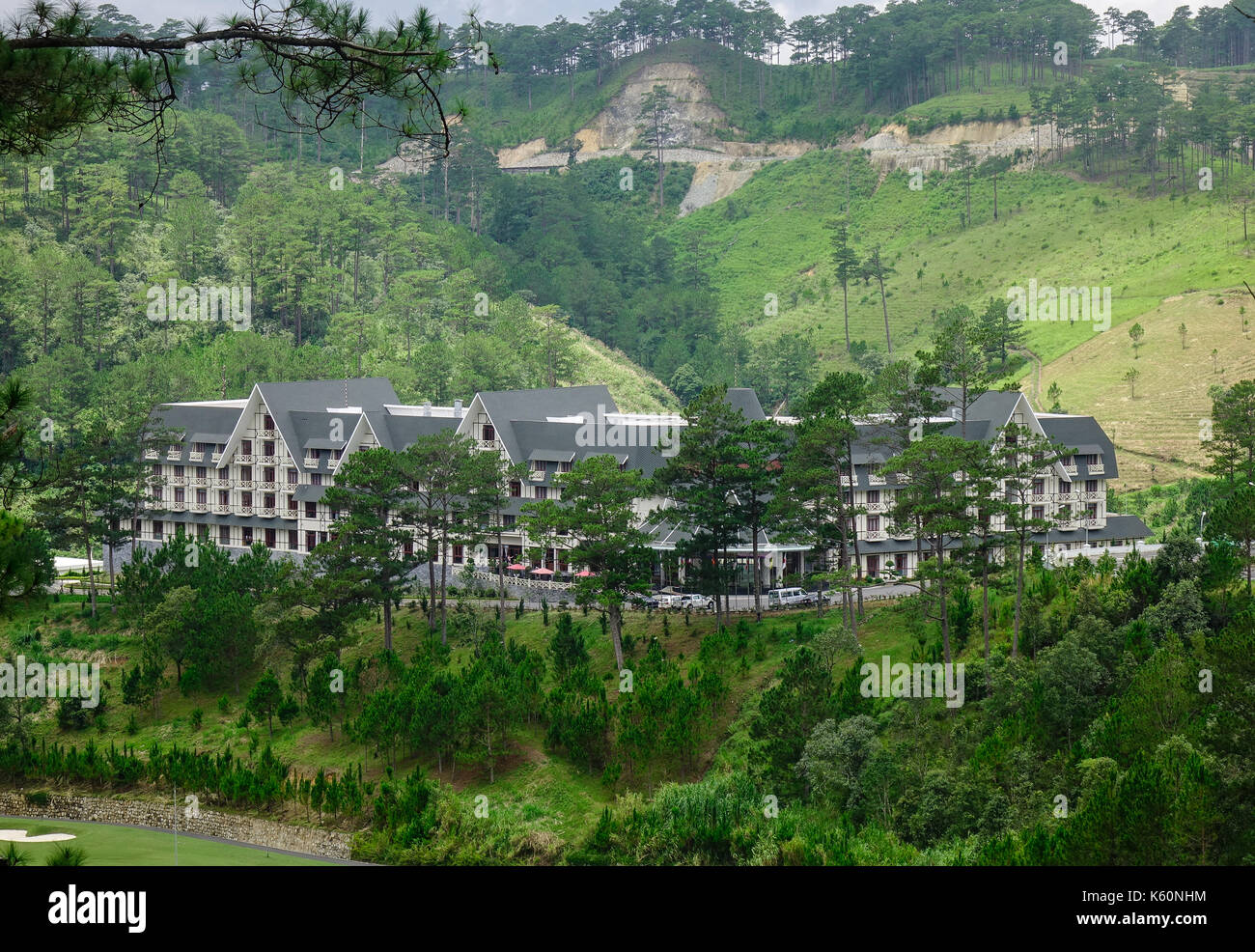 Mountain resort at summer in Dalat, Vietnam. Da Lat is a popular ...
