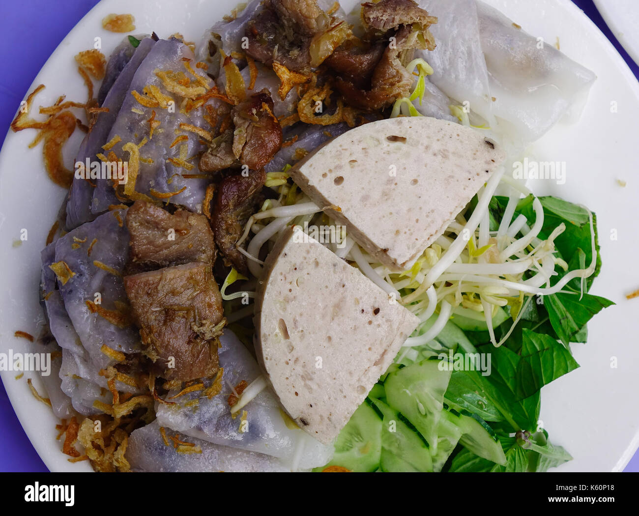 Sticky rice with pork and vegetable (Vietnamese Banh Uot) - Vietnamese ...