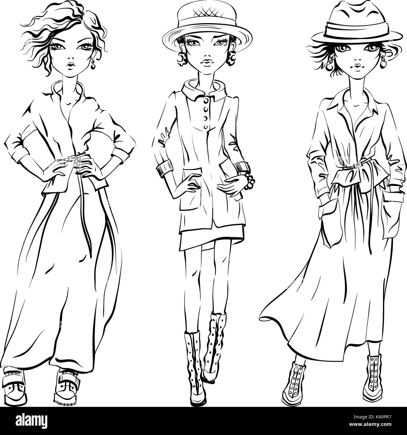 Beautiful teen black girl Stock Vector Images - Alamy