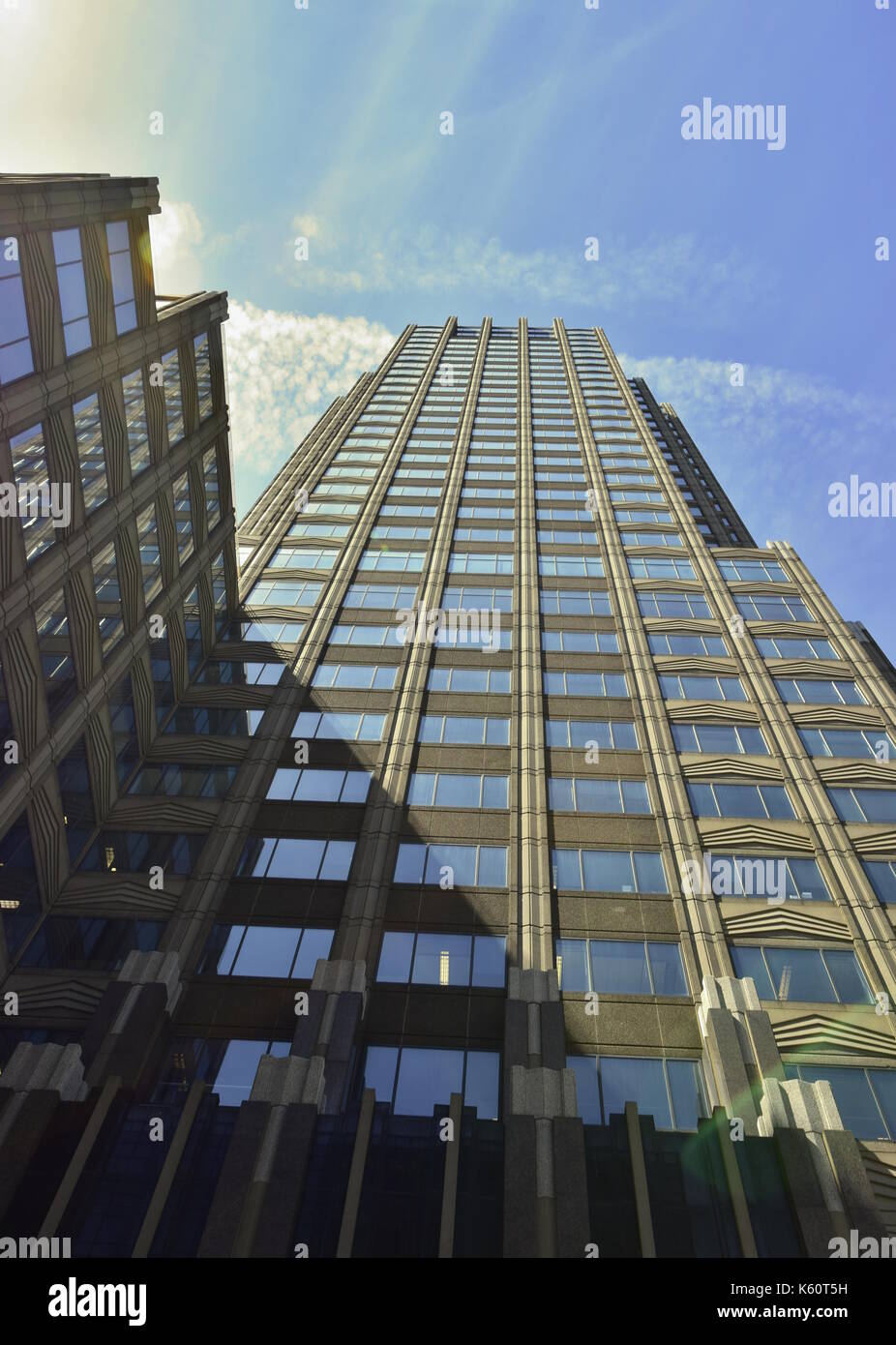 skyscrapers perspective photograph looking up from ground level Stock ...