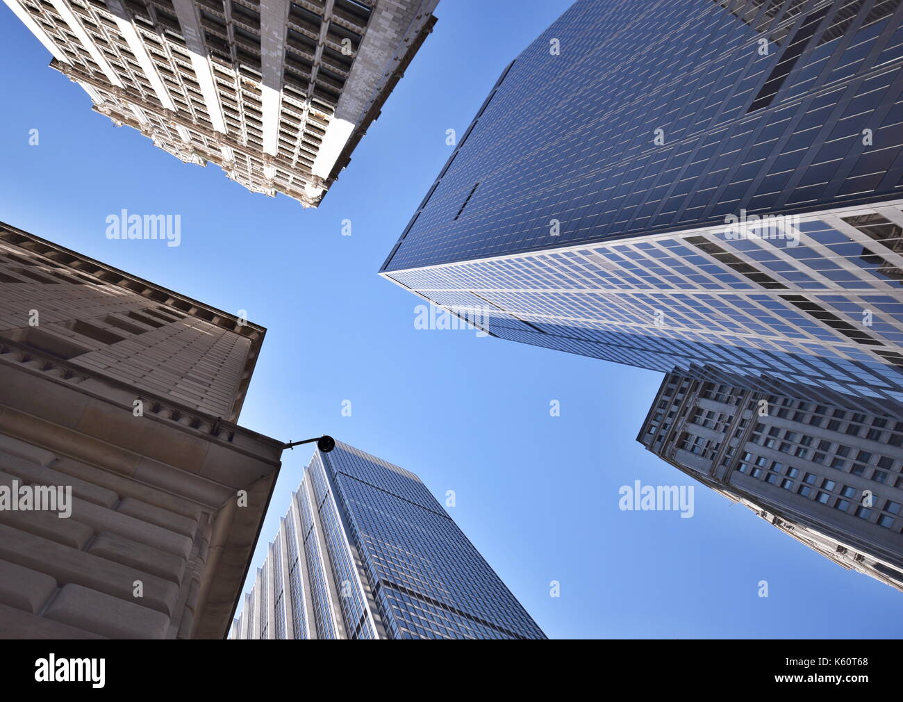 skyscrapers perspective photograph looking up from ground level Stock ...